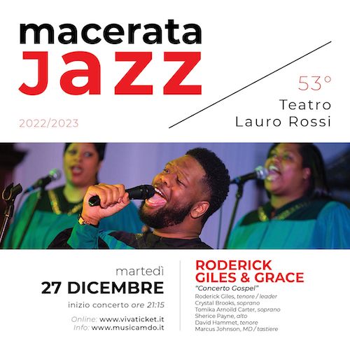 Macerata, Roderick Giles & Grace Gospel Choir in concerto | Marchenews24